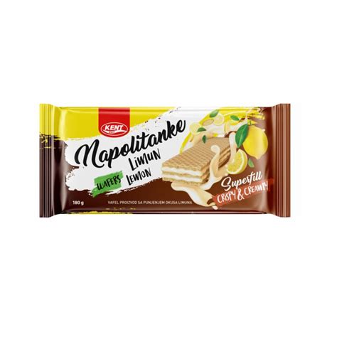 Keks Napolitanka Limun 180gr Kent Bazar