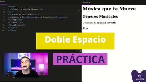 Curso De Diseñoweb Práctica Utiliza La Herramienta Doble Espacio