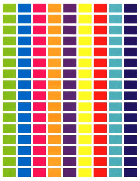 Tag A Room 1 2 X 3 4 Rectangle Color Coding Dot Sticker Labels 1008