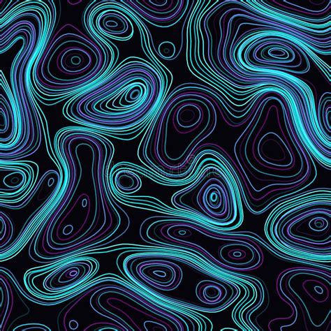 Abstract Seamless Noise Vector For Print Design Line Vector Topography
