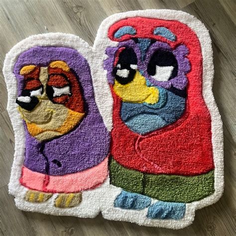 BLUEY Bingo Leaf Bug Accent Rug Etsy