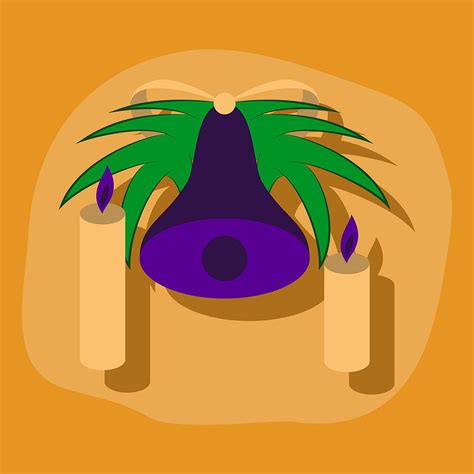 세련 된 배경 크리스마스 벨 벡터에 종이 스티커 Eps Ai Uidownload