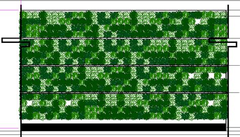 Decorative Green Wall Detail Of Garden Dwg File Cadbull