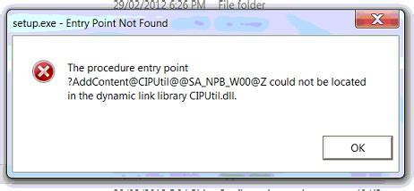 Solved Setup Exe Entry Point Not Found Autodesk Community