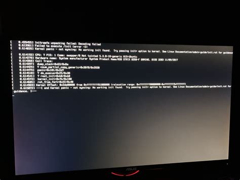 1910 Installation Issues Initramfs Unpacking Failed Decoding Failed