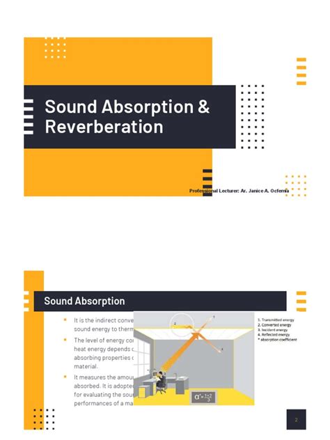 Sound Absorption And Reverberation Pdf Porosity Physical Quantities