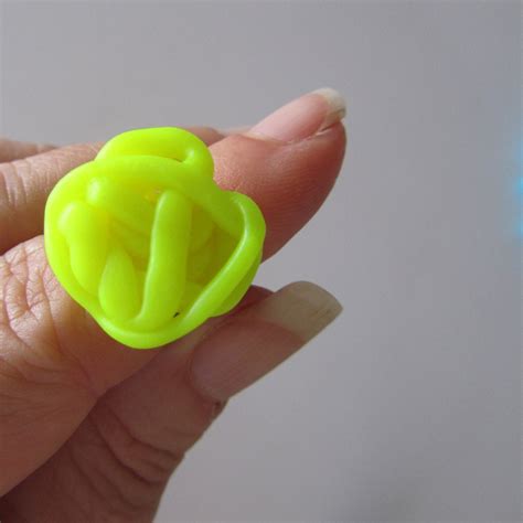 Items Similar To Neon Acid Fluoro Yellow Squiggle Polymer Clay Fashion
