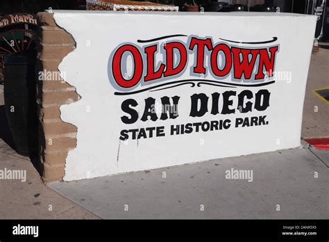 Entrance Sign To Historic Old Town State Park In San Diego California