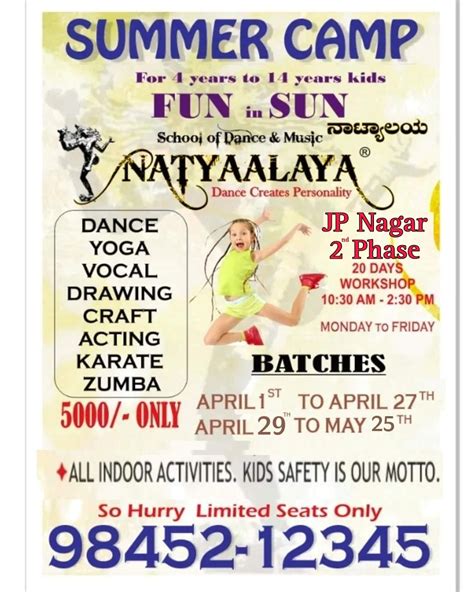 Summer Camp 2024 Summer Camp Activities Bangalore Natyaalaya
