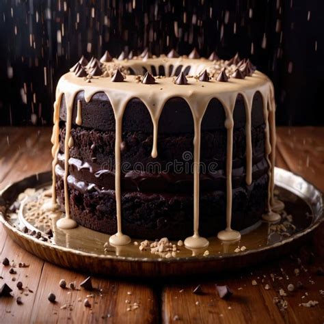 Mud Cake Traditional Popular Sweet Dessert Cake Stock Illustration