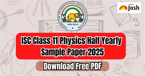 Isc Class 11 English Literature Half Yearly Sample Paper 2025 Download Free Pdf