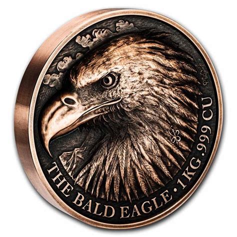 Buy 2022 Benin 1 Kilo Copper Antique Atélier P De Greef Bald Eagle Apmex