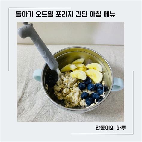 돌아기 오트밀 아기 오트밀 포리지 간단 아침 메뉴 네이버 블로그