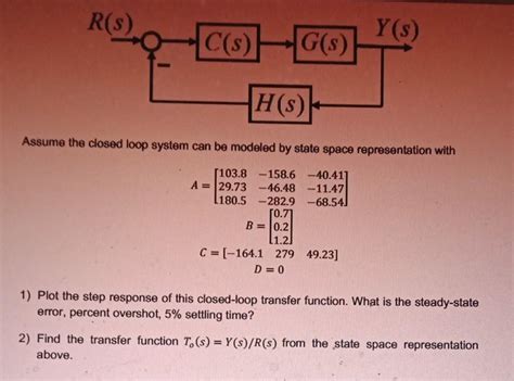 solved r s y s c s g h s assume the closed loop