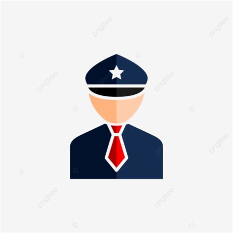 경찰관 투명 아이콘 프로 사용자 아바타 간단한 웹 및 모바일 인터페이스 벡터 경찰 화신 장교 Png 일러스트 및 벡터 에