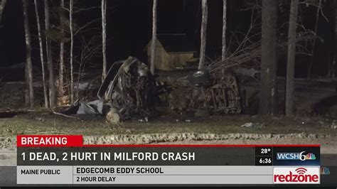 One Dead Two Injured In Milford Crash