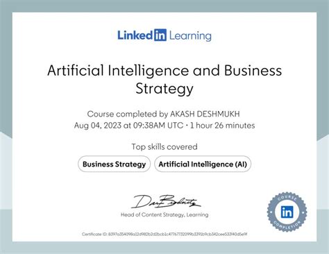 Akash Deshmukh On Linkedin Certificate Of Completion