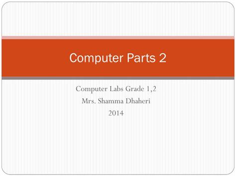 PPT Computer Parts PowerPoint Presentation Free Download ID