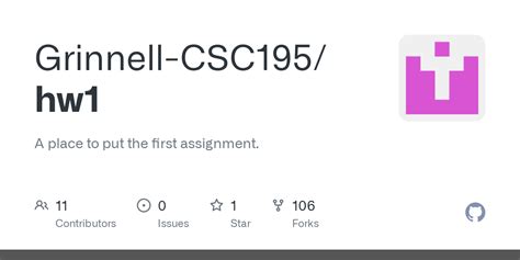GitHub Grinnell CSC Hw A Place To Put The First Assignment