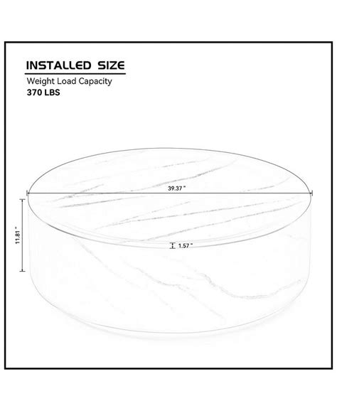 Simplie Fun Modern Circle Coffee Table With Sturdy Construction For