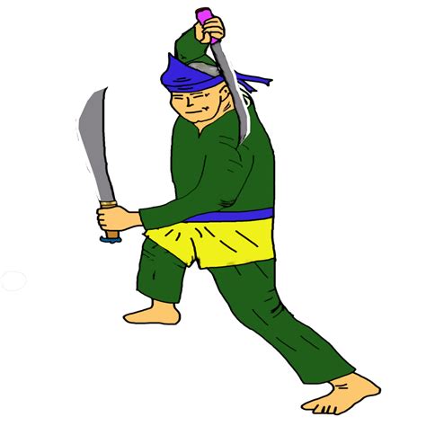 Icon Malay Warrior Hold Two Weapon 23625878 Png