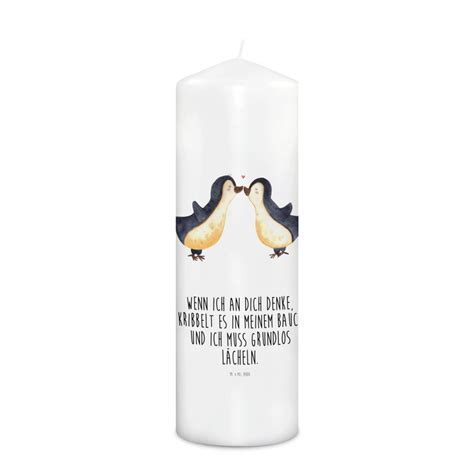 Mr And Mrs Panda Formkerze 29 X 8 Cm Xl Pinguine Kuss Weiß Geschenk