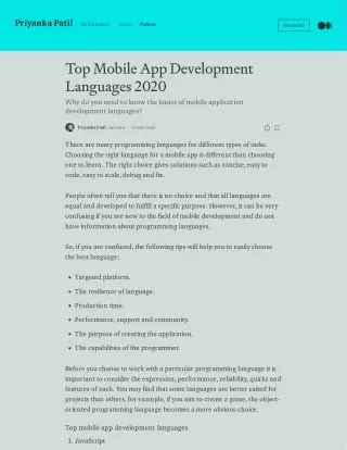 PPT Top Programming Languages For Mobile App Development PowerPoint Presentation ID
