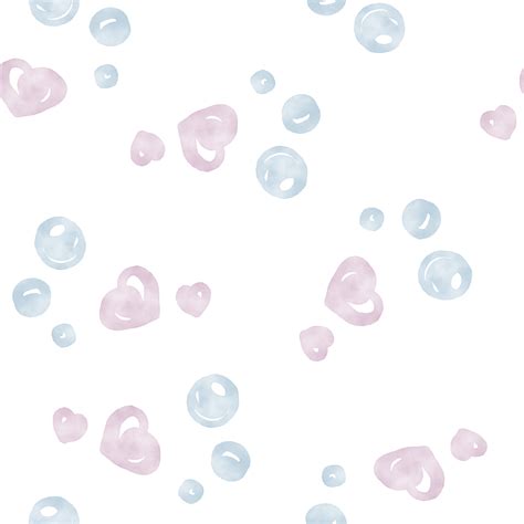 Hearts And Bubbles Seamless Pattern 45792547 Png