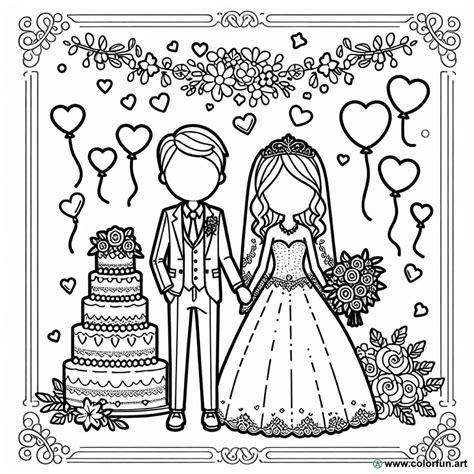 Disegno Da Colorare Per Bambini Di Matrimonio Scarica O Stampa