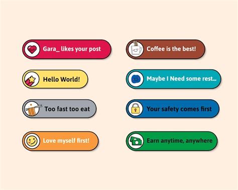 Premium Vector Cute Label Flat Icon Collection