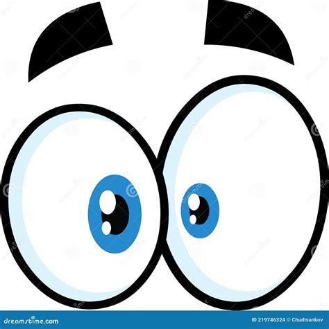 Ojos Locos Graciosos De Dibujos Animados Ilustración Del Vector