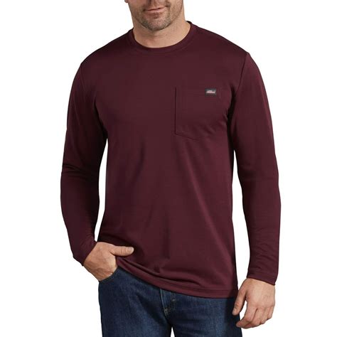 Genuine Dickies Mens Long Sleeve Performance Pocket T Shirt