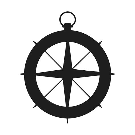 A Compass Silhouette Vector Premium Ai Generated Vector