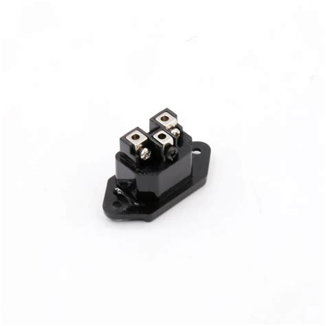 Fused Iec Socketconnector Rhodium Plated Iec Inlet With Fuse Holder In