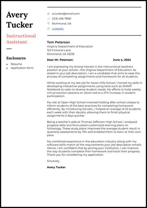 23 Paraprofessional Cover Letter Examples