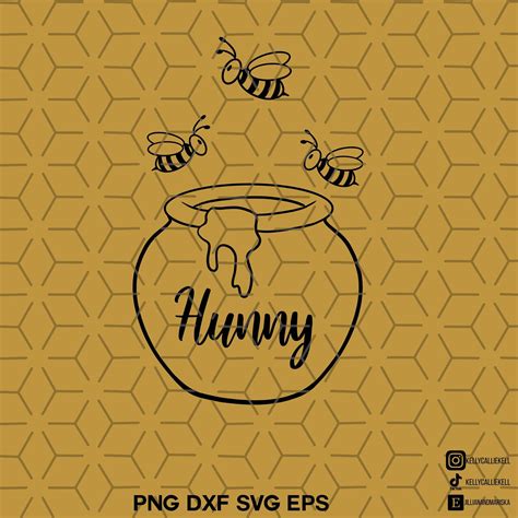 Hunny Svg Honey Bee Svg Honey Pot Bee Svg Honey Pot And Bee Hunny