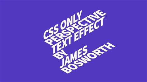 Css Perspective Text Hover Web Design Inspirations Designing For