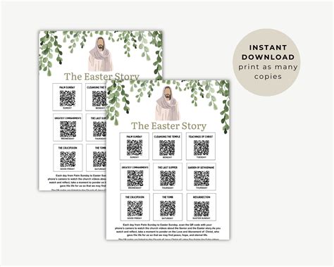 Lds Youth Easter Handout Lds Easter Videos Countdown Qr Code Handout