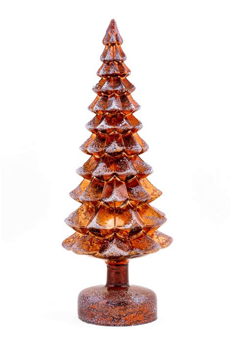Glass Led Glass Bronze Christmas Tree Valletta Glass