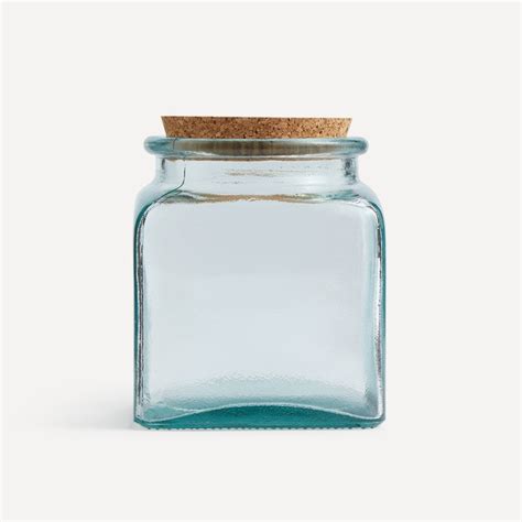 San Miguel Recycled Glass Square Kitchen Jar · Home · El Corte Inglés