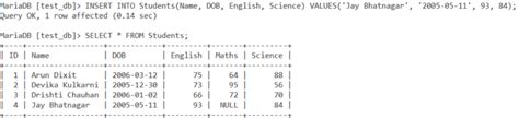 mysql insert into statement how to insert values into a table in mysql mysqlcode