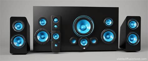 Desain Stiker Audio Sound System Modern Stable Diffusion Online