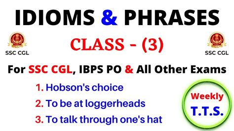 IDIOMS PHRASES For SSC CGL IBPS PO All Other Competitive Exams
