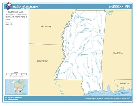 State Of Mississippi Lakes And Rivers