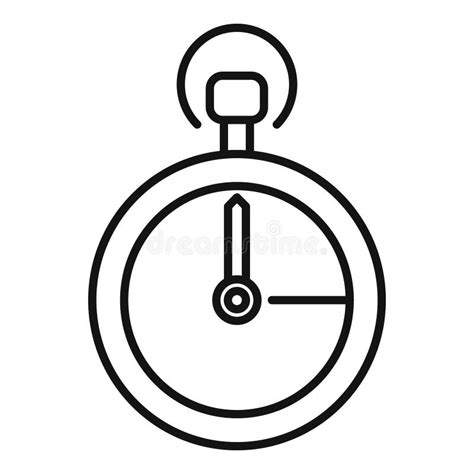 Stopwatch Icon Showing Time Passing With Clock Hands Stock Vector Illustration Of Time