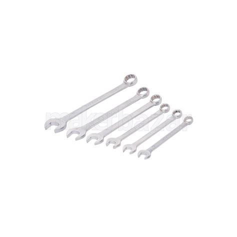Taparia Css 6 Steel Combination Spanner Set 8 To 17 Silver Pack Of