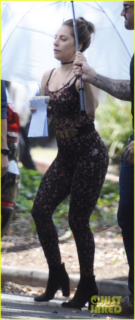 Lady Gaga Rocks Floral Jumpsuit On Set Of A Star Is Born Photo
