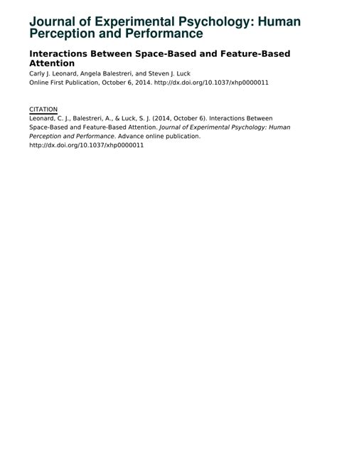 pdf interactions between space based and feature based attention