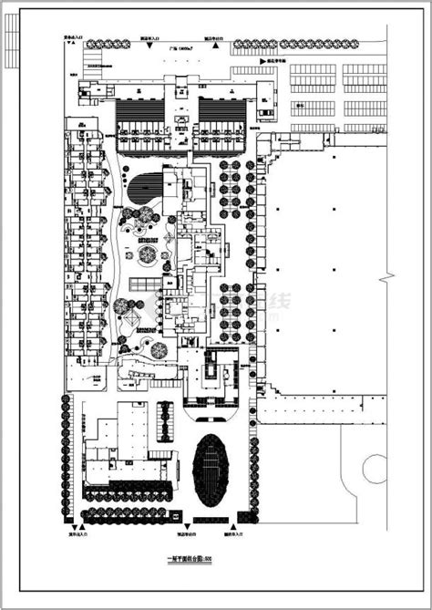 宾馆设计详细cad施工图酒店土木在线