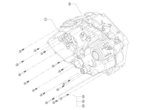 Vue Eclatée Carters Moteur Quad HSUN Pièces HSUN